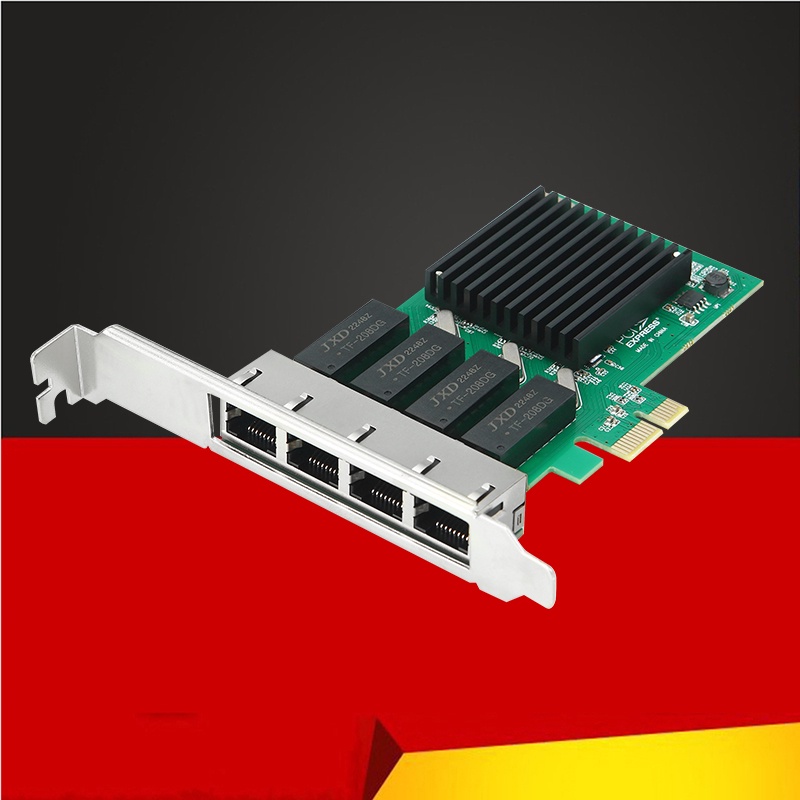 Card mạng 4 cổng pci express x1 đến cổng quad rj45 nic rtl8111h chip 10/100 / 1000mbps gigabit ...