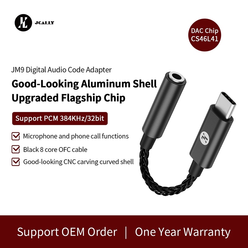 Cáp ChuyểN ĐổI JCALLY JM9 Type-C Sang 3.5mm DAC CS46L41 Hỗ Trợ Tai Nghe ...