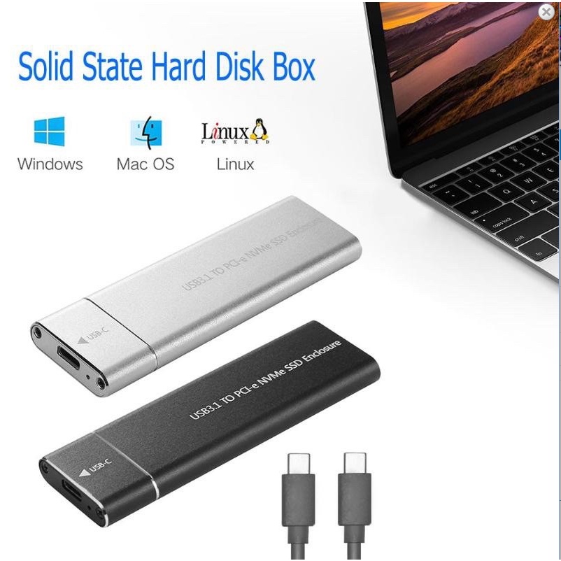 Box đựng ổ cứng SSD M2. Box M2 NVMe USB 3.1 Rainbow Gear R320 | Shopee ...