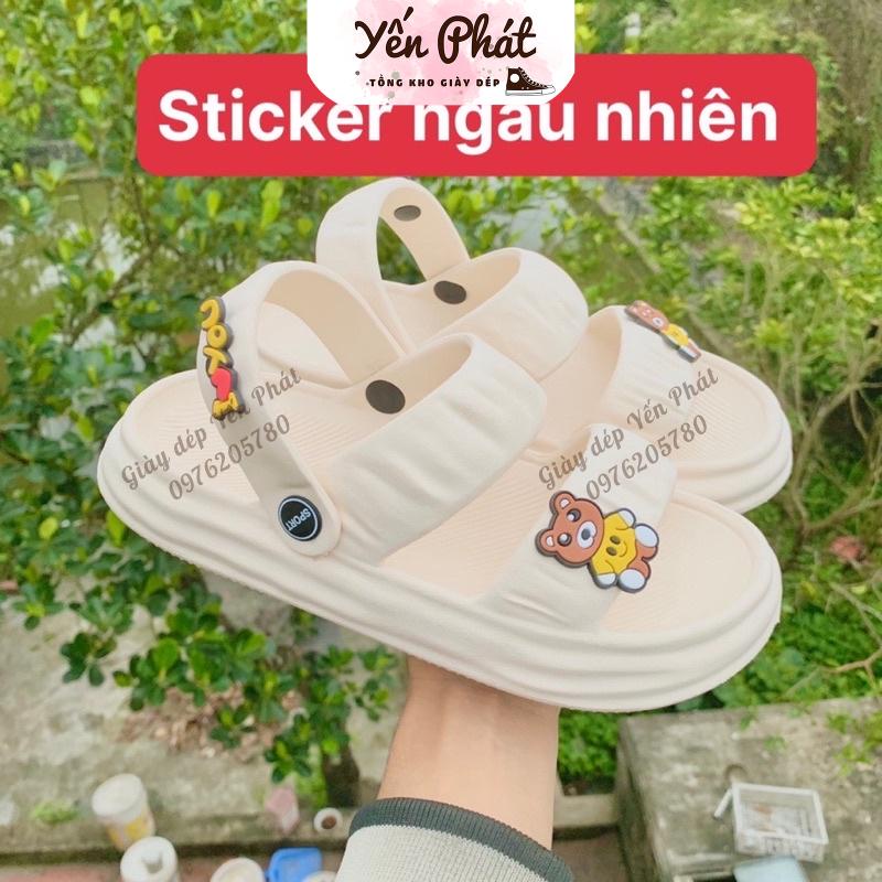 Dép Sandal nữ,Dép Quai Hậu Nhún Nữ Có Hình Dép Nữ Đế Cao Dán Sticker ...