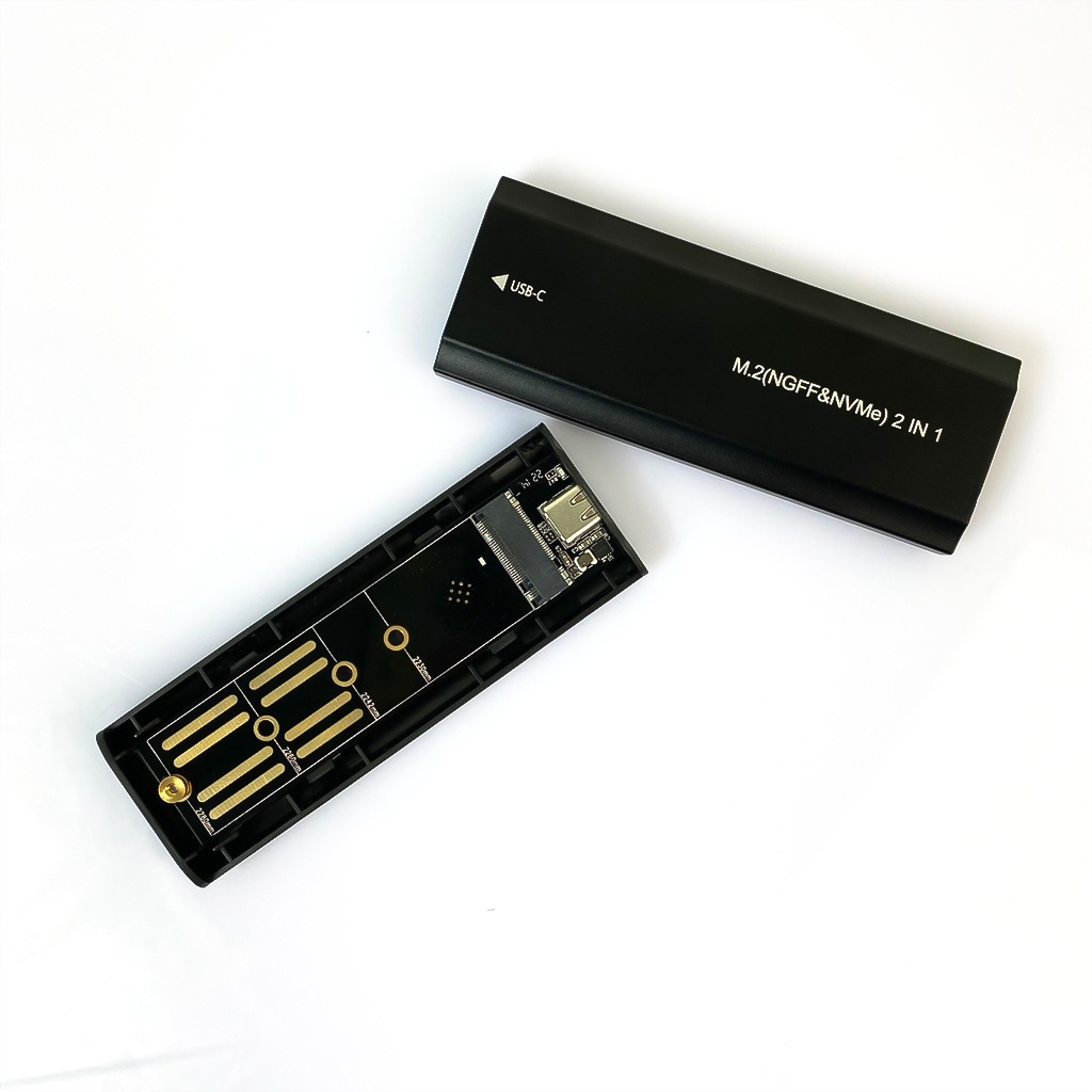 Box SSD M2 NVMe to Type C 10Gbps 2 in 1-Loại 1 cáp, biến ổ cứng M2 ...