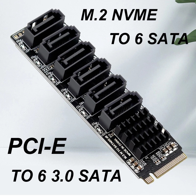 Card Mở Rộng Chuyển Đổi nvme Sang sata m.2 Sang sata m2 ssd sata 3 Cổng ngff m key Sang sata3 ...