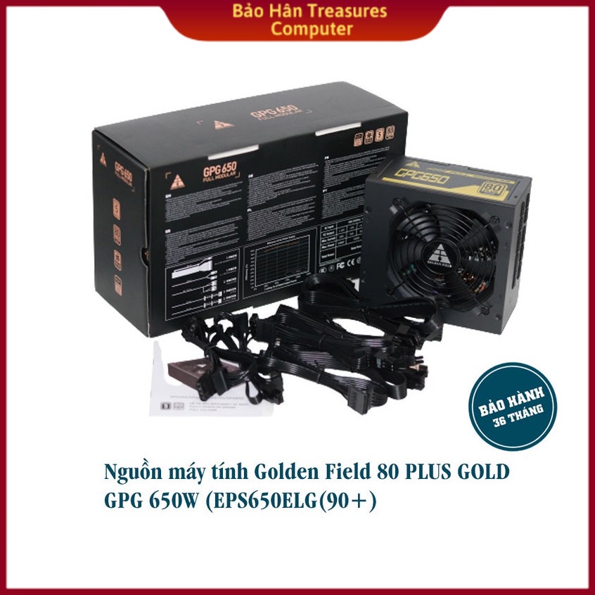 Nguồn máy tính Golden Field 80 PLUS GOLD GPG 650W (GPG650) - Hàng chính ...