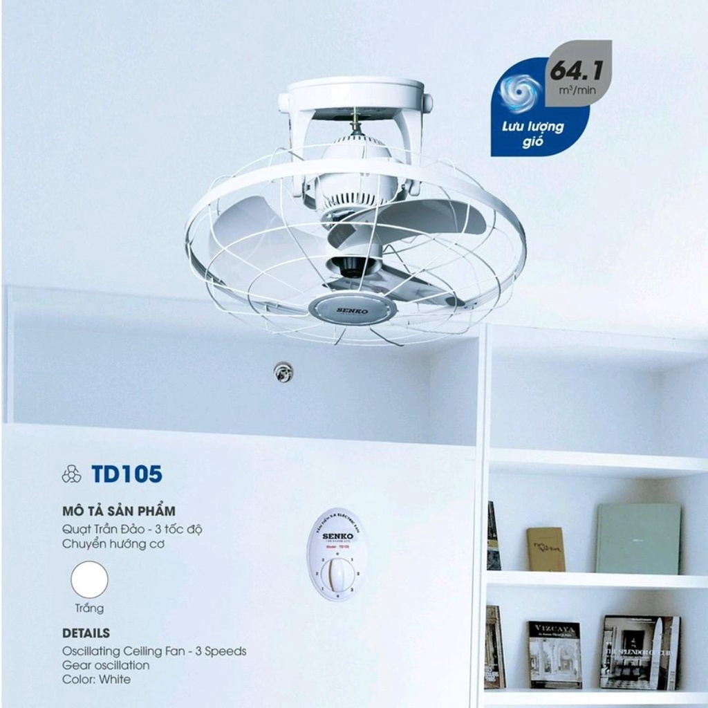 Quạt Trần Đảo Senko TD105 _ hàng chính hãng | Shopee Việt Nam