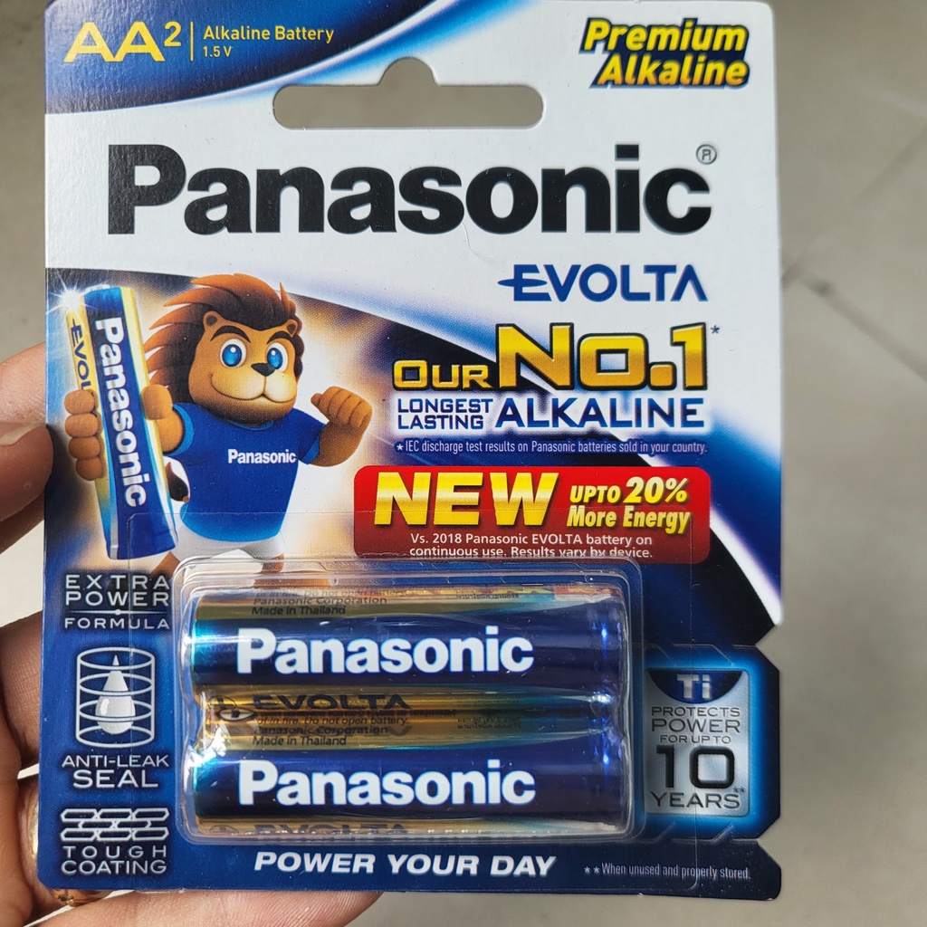 Pin Panasonic Evolta AA AAA 1.5V Vỉ 2 viên Alkaline LEO vua năng lượng ...