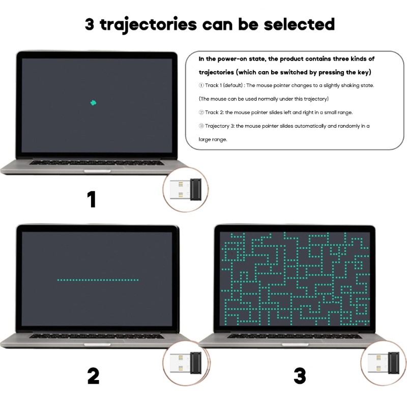 Exp Mouse Shaker Device USB Mouse Jiggler Keep Compute PC Laptop Awake ...