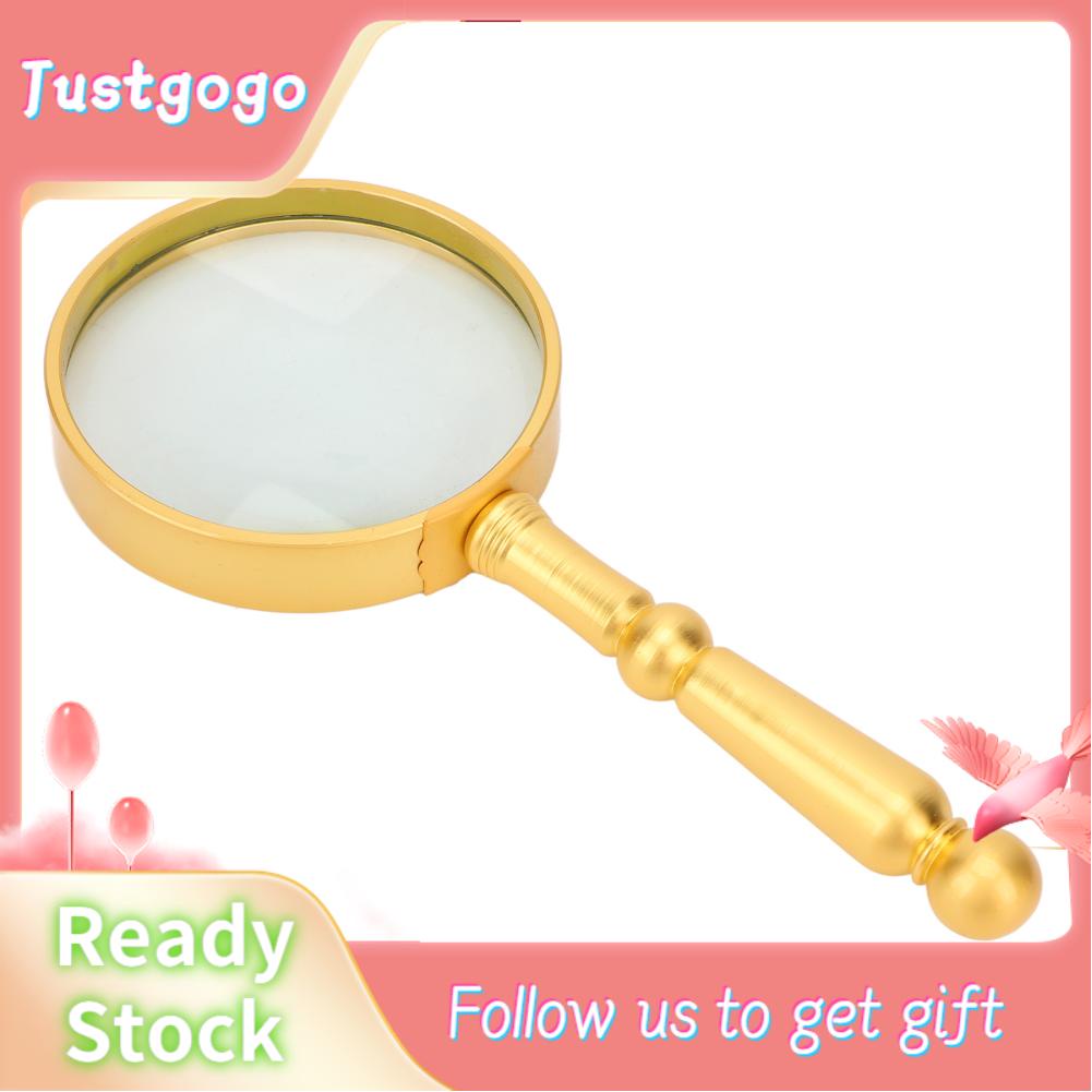 Justgogo Reading Magnifying Glass Ergonomic Handheld 75mm Diameter for ...