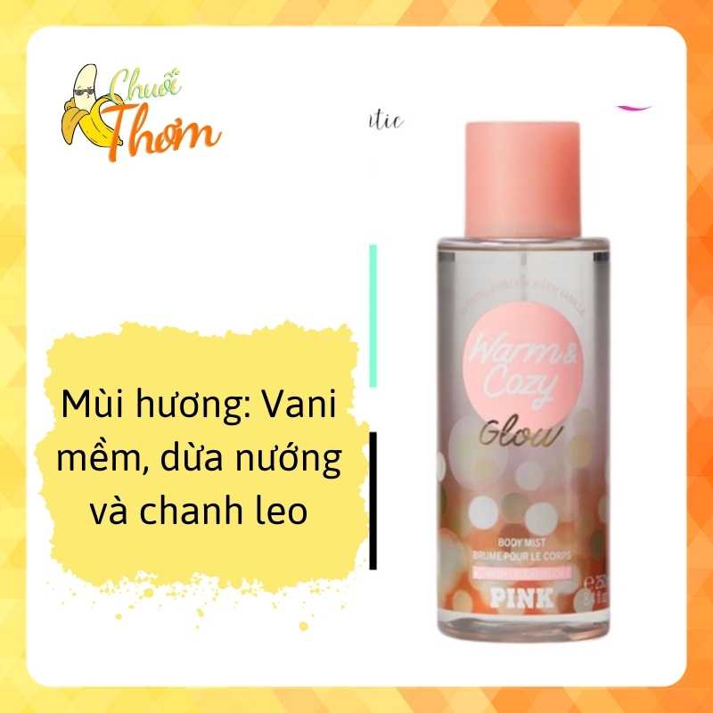TESTER WARM & COZY GLOW - XỊT THƠM BODY MIST VICTORIA'S SECRET | Shopee ...