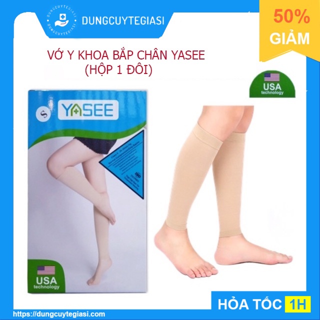 Vớ Y Khoa Bắp Chân Yasee, Tất Suy Giãn Tĩnh Mạch (Màu Da) (1 đôi ...