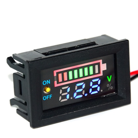 Vôn kế đo điện áp ắc quy ON/OFF 12V6 hiển thị dung lượng pin màn hình ...