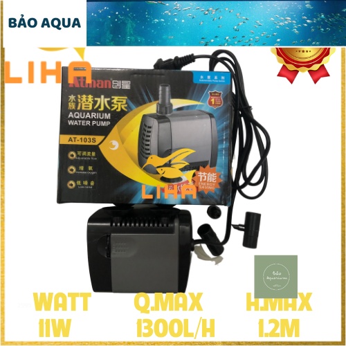 Máy Bơm Nước Atman AT-103S (11W - 1300L/H - 1.2M) - Máy Lọc Nước Cho Hồ ...