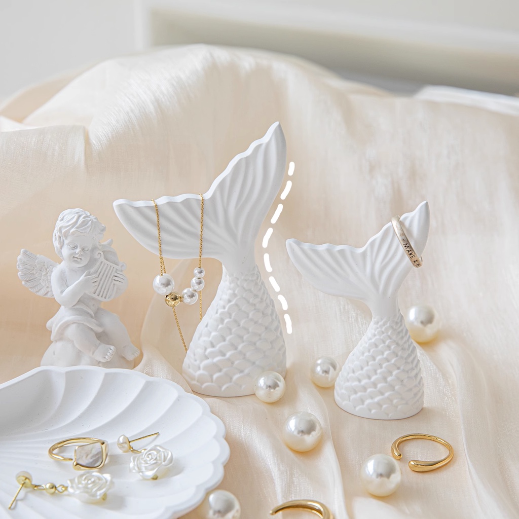 Mermaid plaster trưng bày đồ trang sức giá đỡ bông tai đạo cụ ảnh giá ...