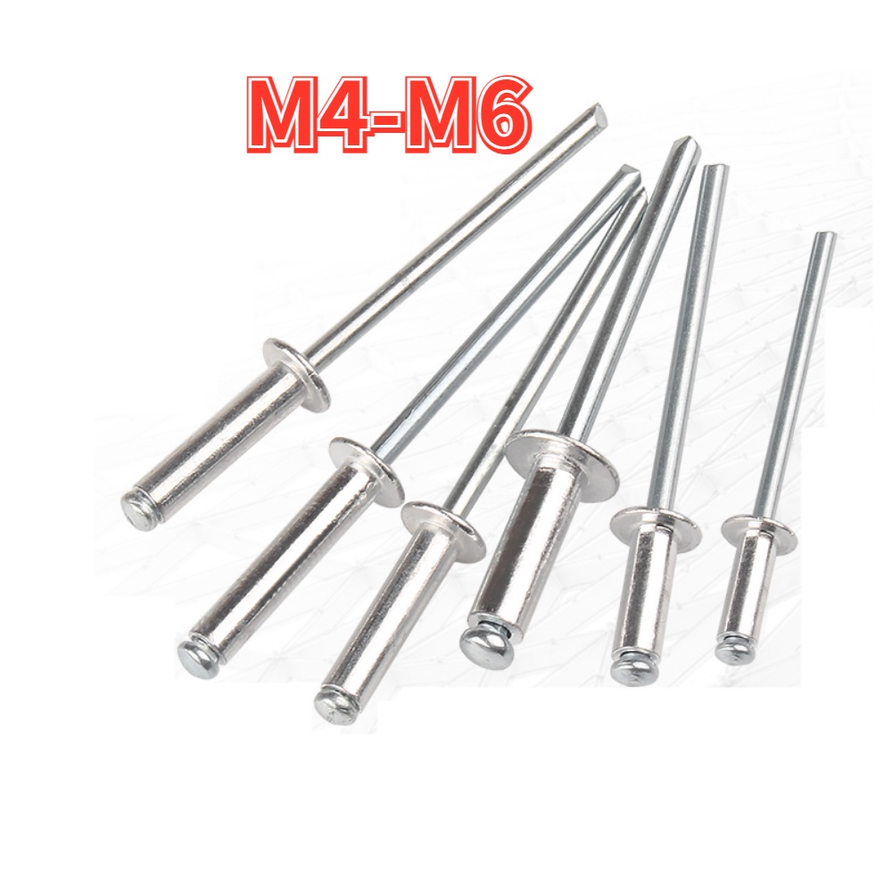 [XJK] Đinh tán kéo bằng nhôm kẽm trắng đầu tròn kéo đinh tán lõi kéo đinh tán Maoding M4-M5-M6 ...