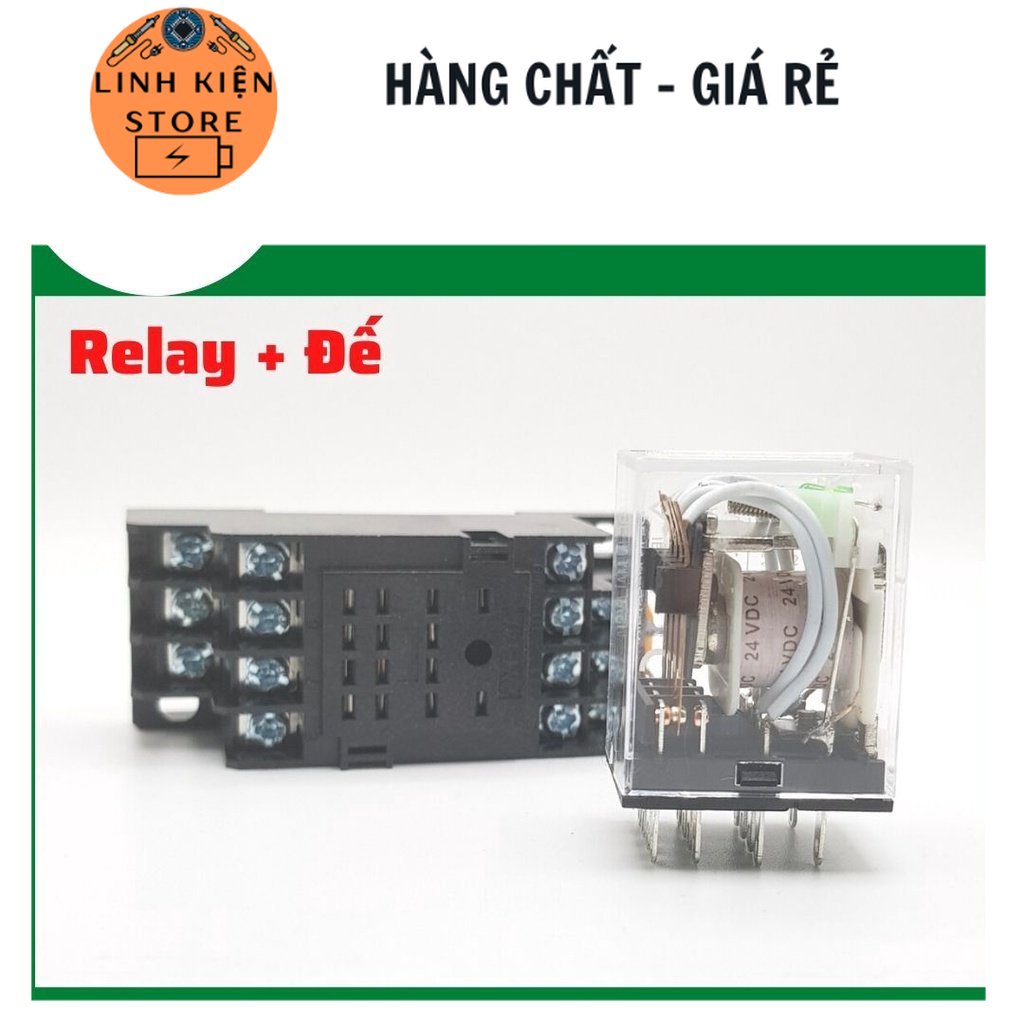 Relay omron 24V 14 chân 5A, Rơ le trung gian, relay 14 chan 24V | Shopee Việt Nam