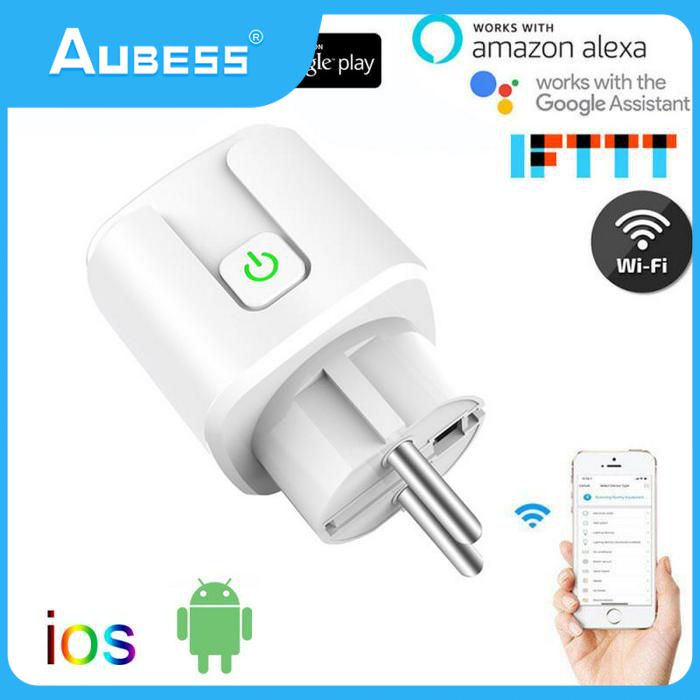 Aubess Tuya Ổ Cắm Thông Minh Ổ Cắm Điện Wifi Điều Khiển Từ Xa Vỏ Máy Tính Thông Minh Ổ Cắm Thông ...