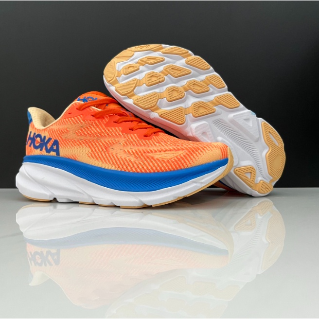 2023new hoka One One clifton 9 giày nam và nữ hấp thụ sốc màu xanh da ...