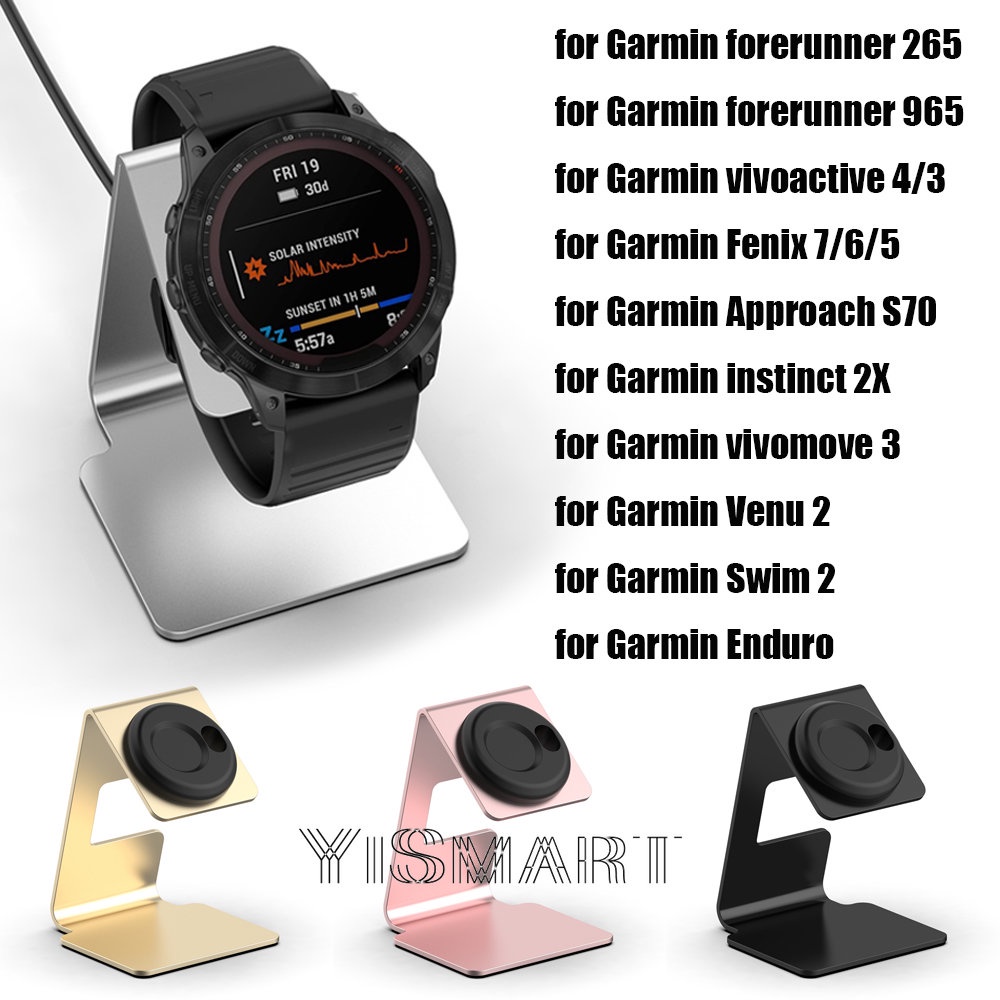 Đế Sạc Bằng Kim Loại Cho Garmin Fenix 7 6 5 Forerunner 965 265 Venu ...