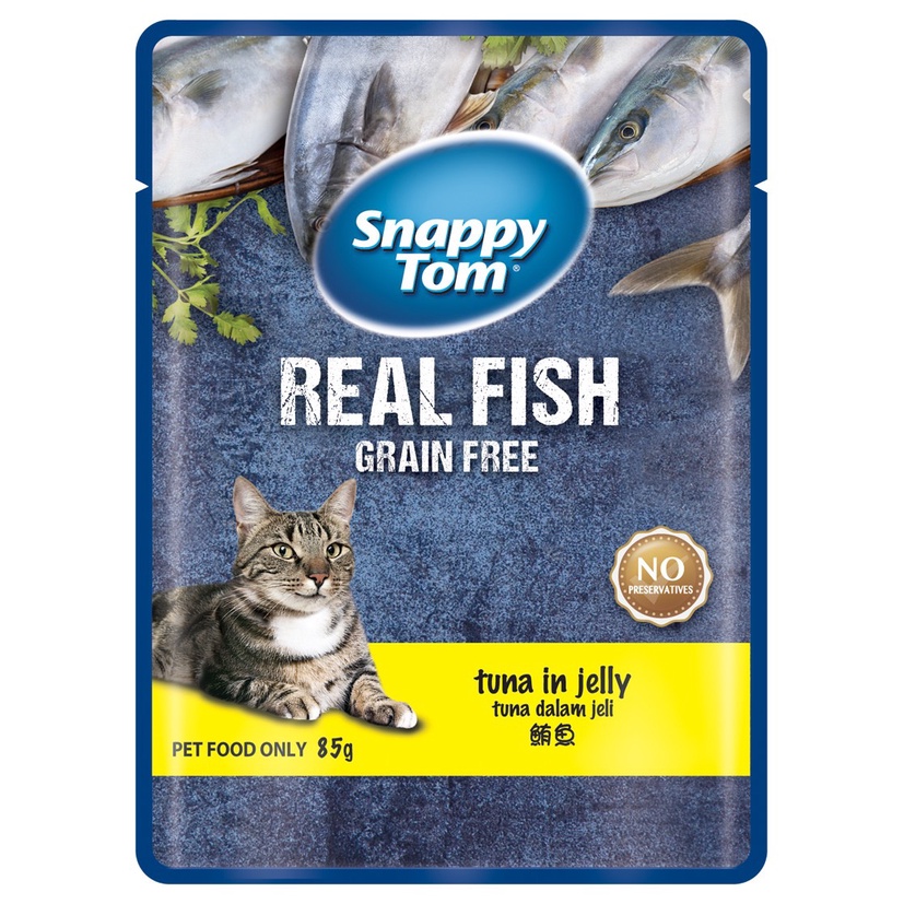 [Real] Pate Snappy Tom Cho Mèo Gói 85g Real Fish & Real Meat Từ Thịt Cá ...