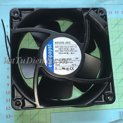 4650N-465 Quạt tản nhiệt 230V 19W 120x120x38mm Ebmpapst 2 dây (mới 90%) | Shopee Việt Nam