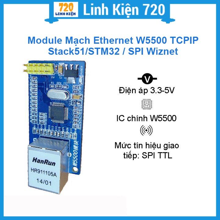 Module mạch Ethernet W5500 TCP/IP Stack51/STM32 /SPI Wiznet | Shopee Việt Nam