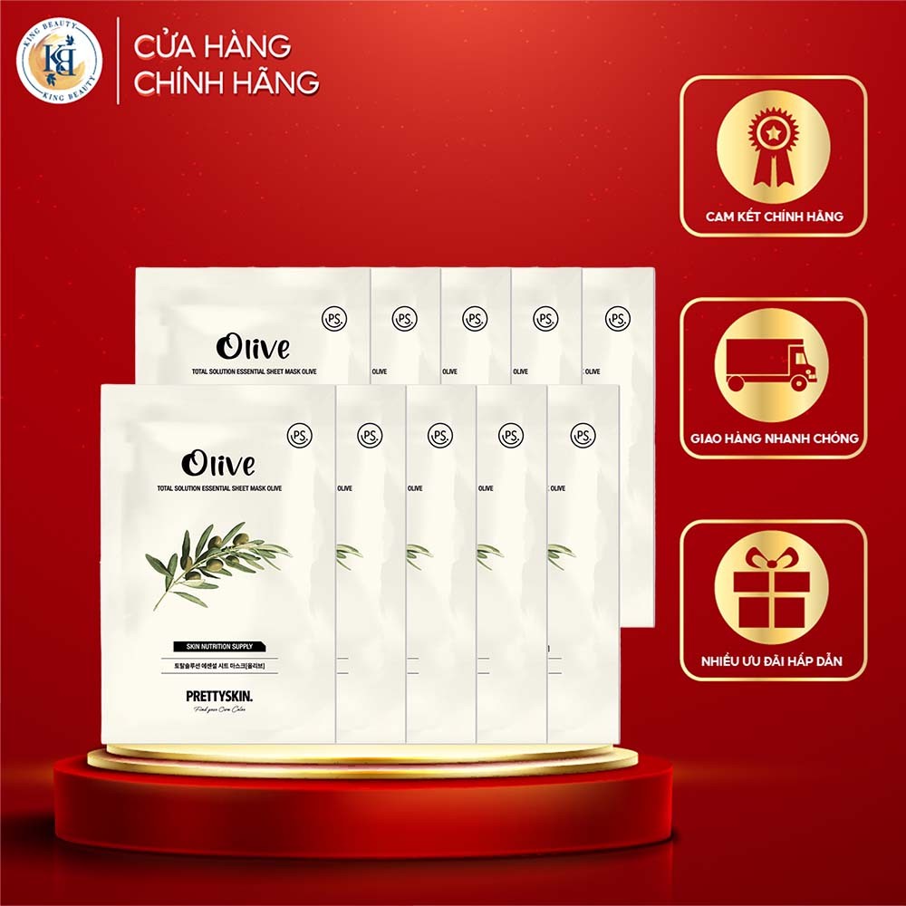 Combo 10 Mặt Nạ Tinh Chất Olive Dưỡng Ẩm, Chỗng Lão Hoá Prettyskin ...