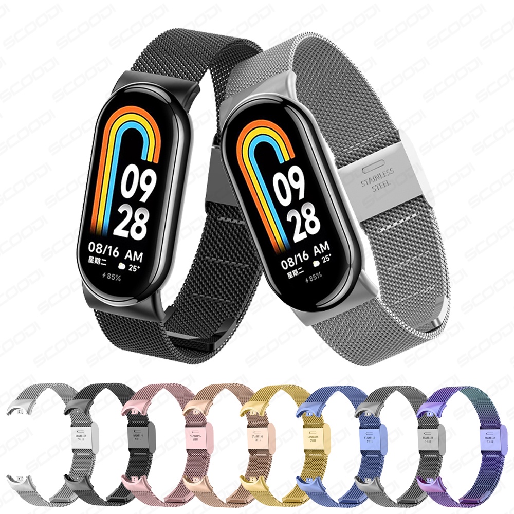Mi band 8 9 10 Dây Đeo Bằng Thép Không Gỉ Kim Loại Cho Xiaomi Miband 10 9 8 Dây Đeo Tay Thay Thế ...