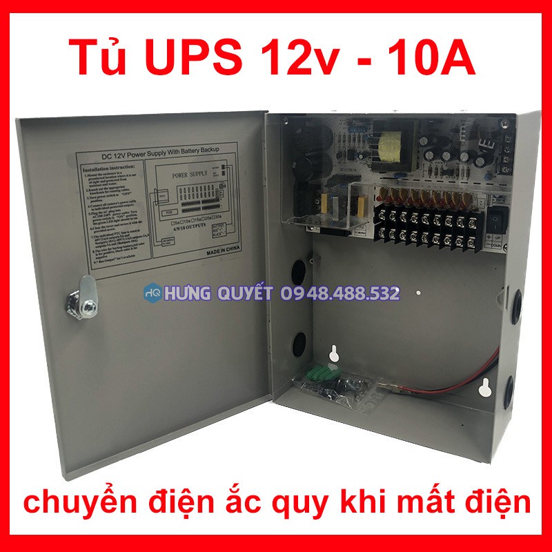 Bộ nguồn dự phòng UPS 12V10A - Nguồn điện kiểm soát ra vào 12V - Nguồn ...