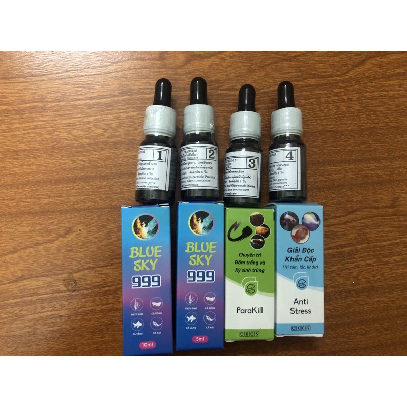 Bộ sản phẩm Bio nock blue sky999 Anti stress parakill- Sản phẩm hỗ trợ cá cảnh- Phụ kiện thủy ...