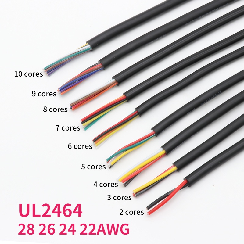 Dây Cáp Tín Hiệu Âm Thanh Điện Tử Bằng Đồng UL2464 28 26 24 22AWG 2 3 4 5 6 7 8 9 10 Lõi ...