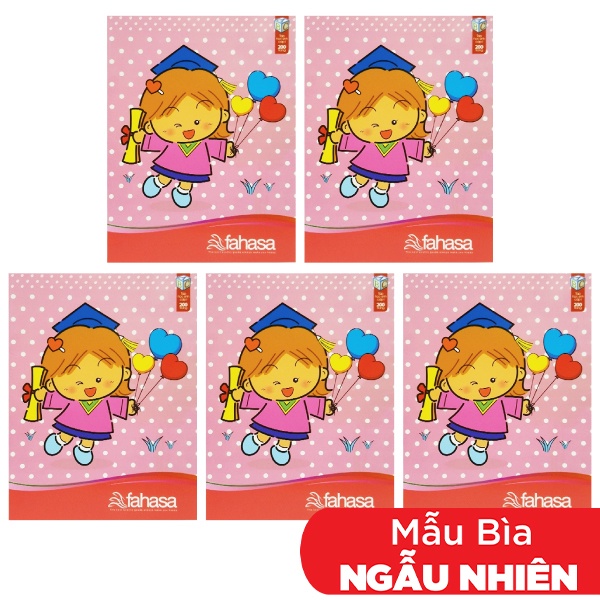Lốc 5 Tập Học Sinh 4 Ô Ly 200 Trang ĐL 70g/m2 - FAHASA (Mẫu Màu Giao ...