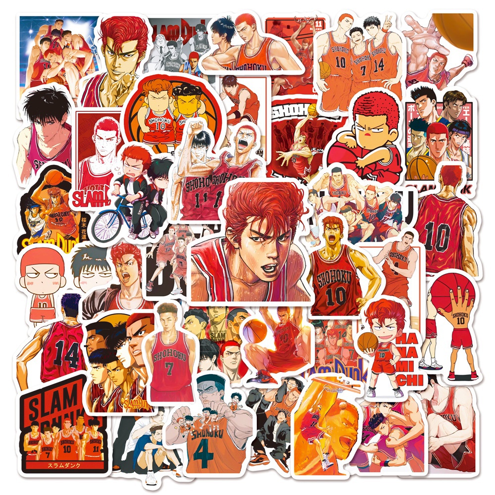50 tờ slam dunk stickers nhật bản anime hoạt hình trang trí máy tính ...