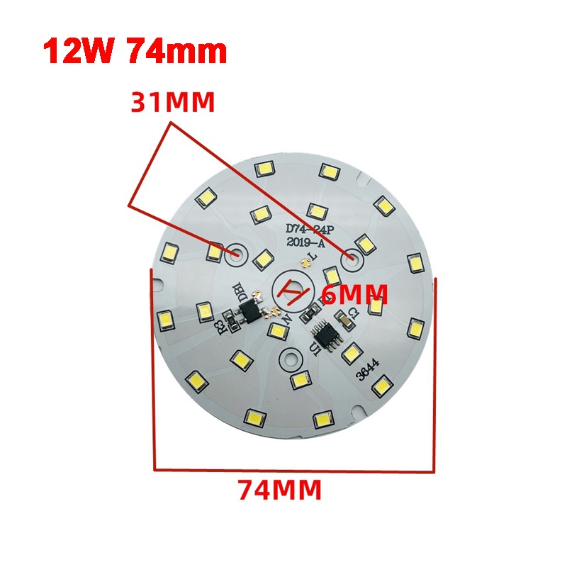 Chip ĐèN Led HìNh TròN AC 220V 2835 SMD 3W - 18W 28mm-120mm - Bộ 2 CáI ...