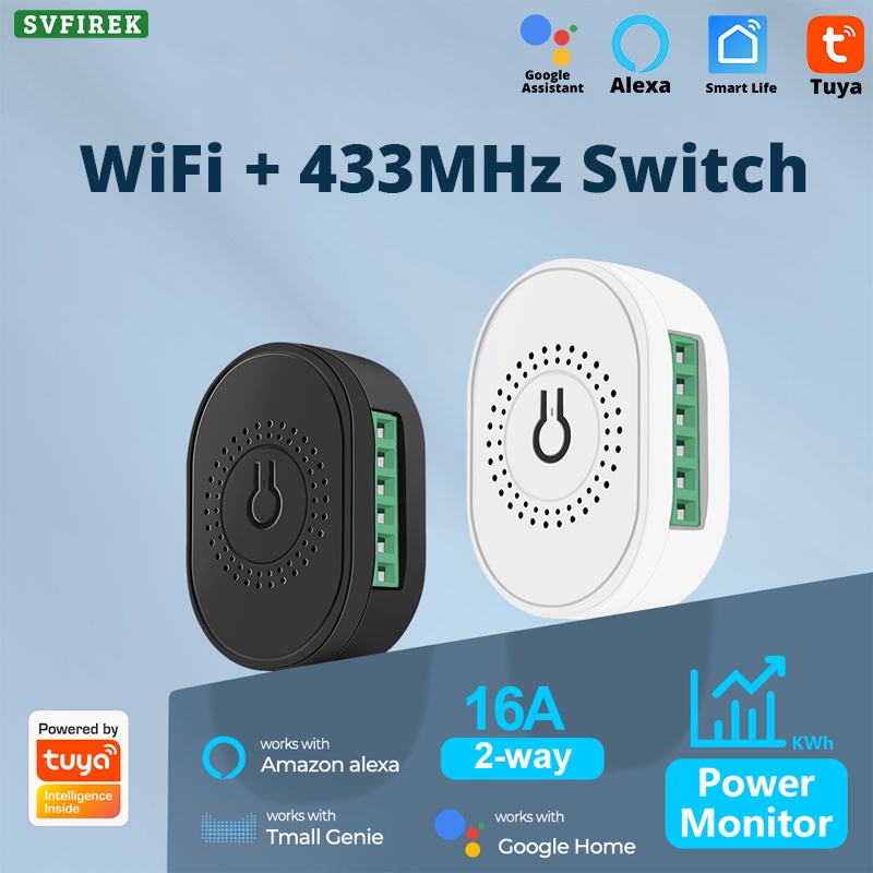 Tuya WiFi Mimi WiFi Switch RF433 Điều khiển từ xa 10 phím 16A DIY LED ...