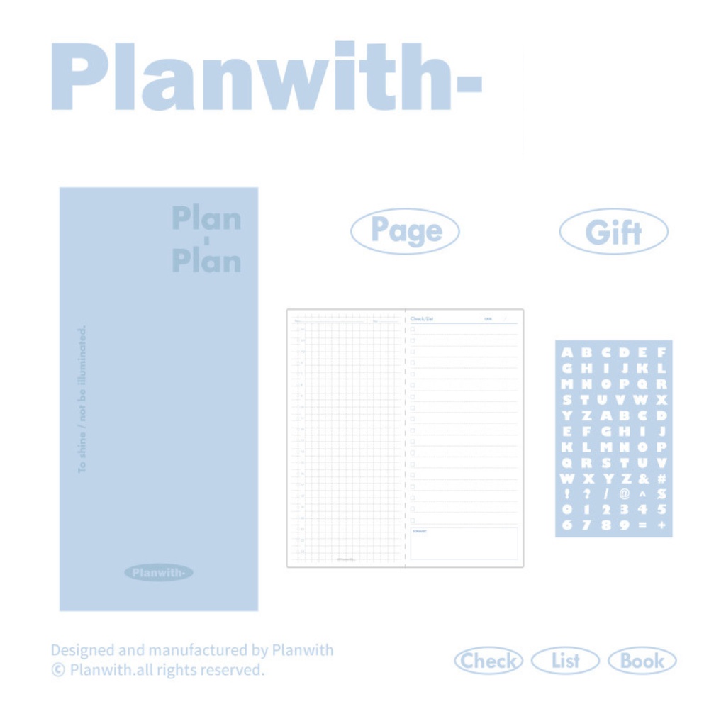 Sổ Tay Da PU Planwith Slim Ruột Planner/ To Do List 160 Trang Giấy 100GSM Plan/ Plan Tặng Kèm ...
