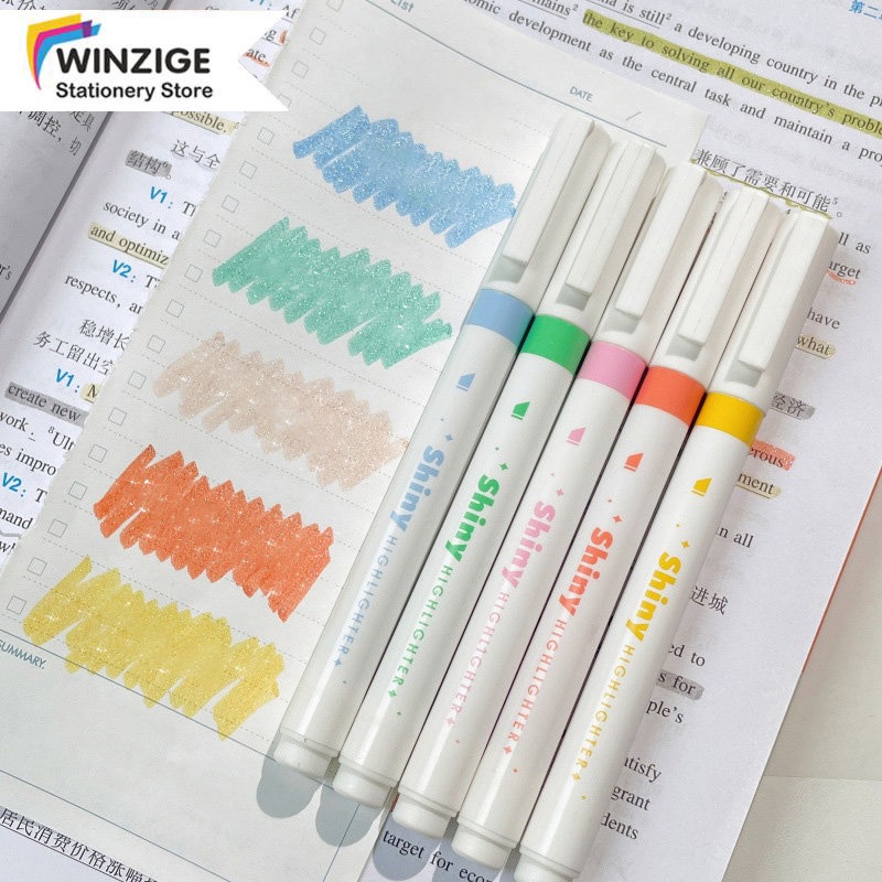 Winzige Bộ 5 bút highlighter flash cute bút màu marker Dành Cho Văn ...