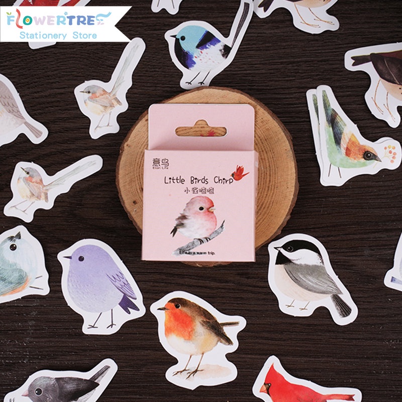 Bộ 46 Sticker Dán Trang Trí Sổ Tay Hình Chú Chim Xinh Xắn | Shopee Việt Nam