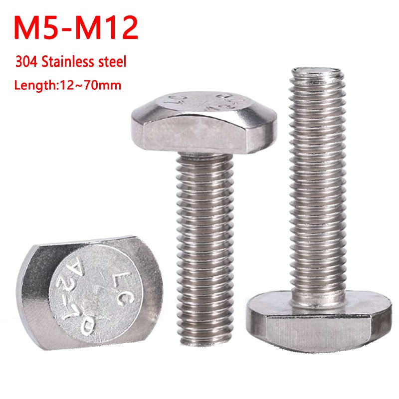 Bu Lông Đầu Chữ T GB37 Bằng Thép Không Gỉ 304 A2 M5 M6 M8 M10 M12 12mm - 70mm Chuyên Dụng ...