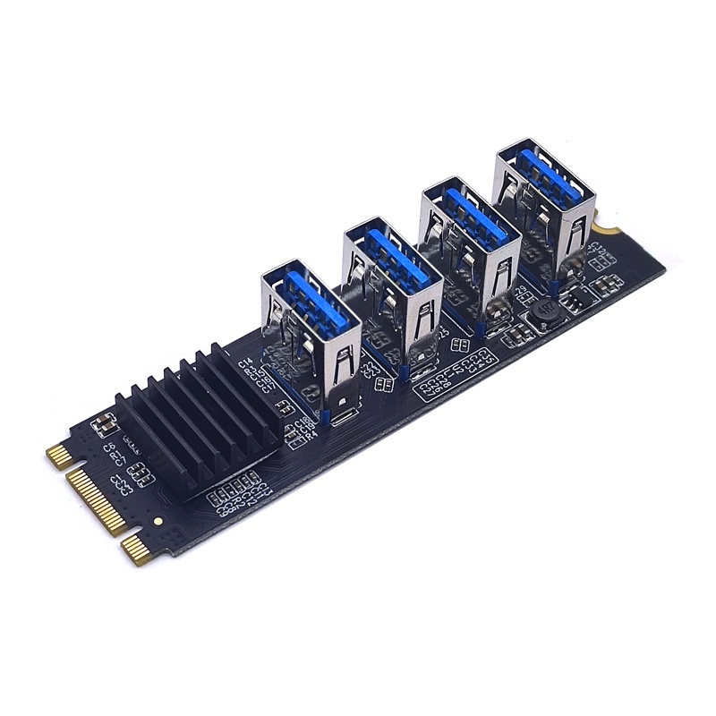 M.2 riser card m2 ngff nvme to pcie pci express x16 1 đến 4 usb 3.0 ...