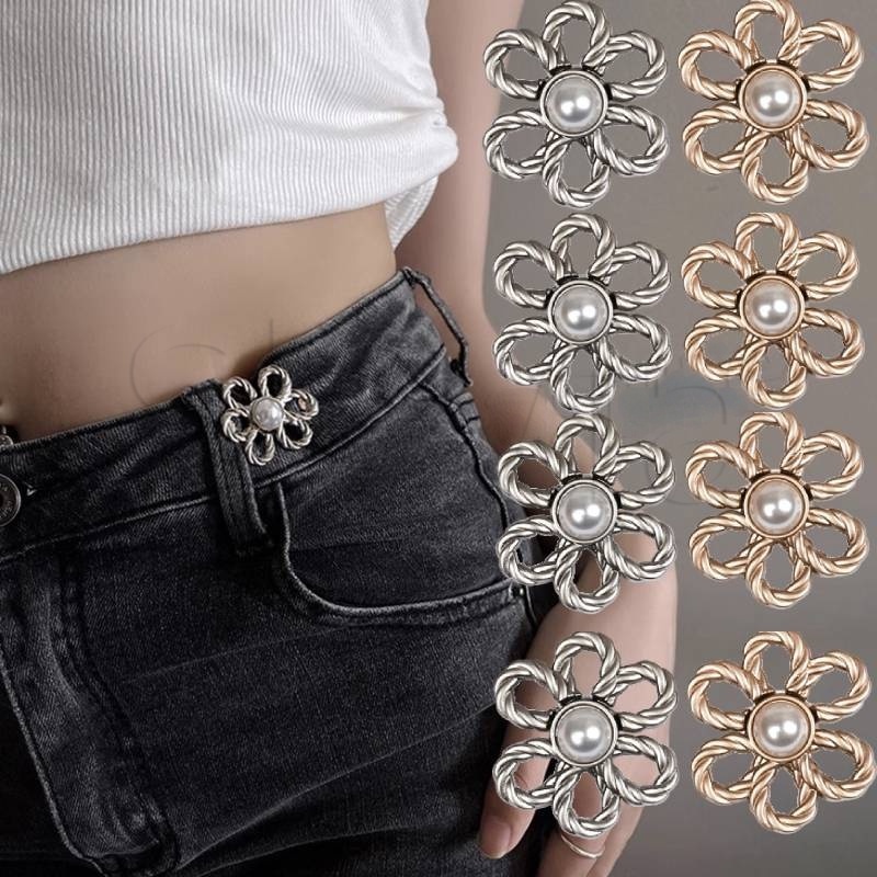 Tighten Waist Metal Fixed Buttons - DIY Retractable - 2Pcs Adjustable ...