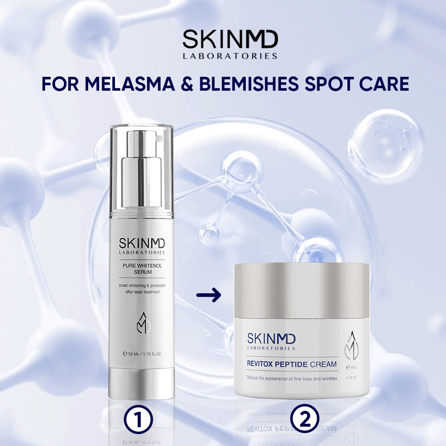 Bộ đôi mờ nám, xóa mờ nếp nhăn và phục hồi tế bào da Skinmd Pure ...