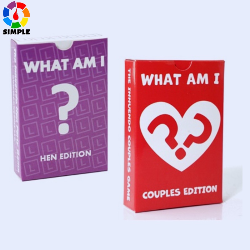 What Am I? – Card Game Drinking Couple Bonding Connection Game | Shopee ...