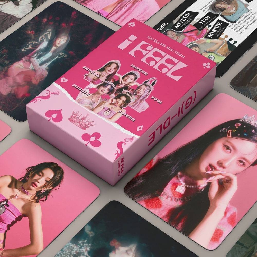 Hộp 55 Ảnh LOMO card I-DLE I FEEL Cho Mi yeon Minnie Jeon So-yeon YUQI ...