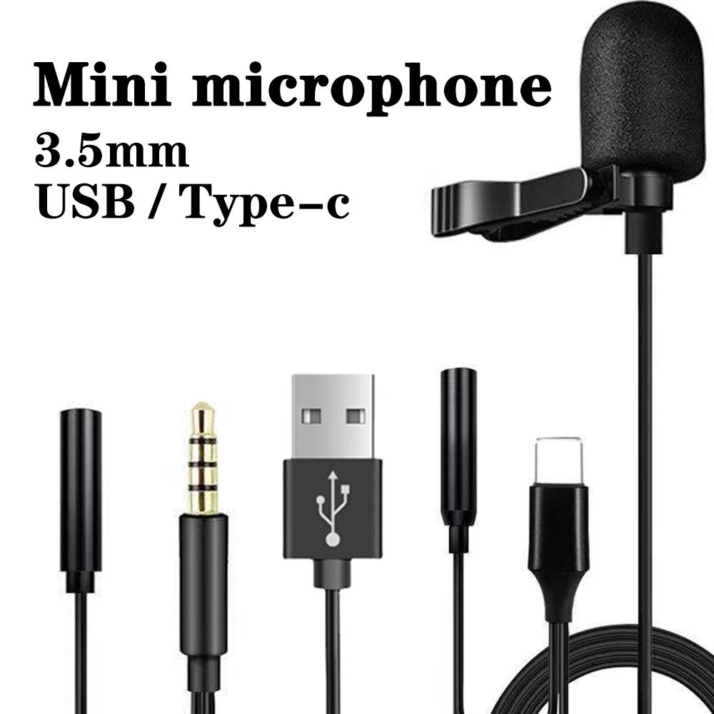 VIRWIR Micro Mini Có Dây Dài 1.5m Có Kẹp Gắn Điện Thoại / PC / Laptop ...
