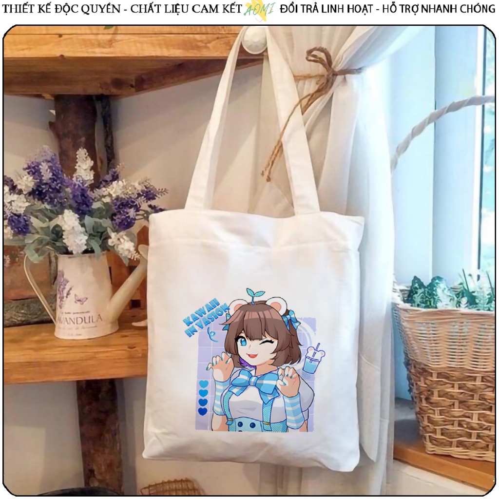 TOTE Hero Team Mèo Sammy Simmy CANVAS TÚI VẢI ĐEO VAI BAG CÓ KHÓA KÉO ...