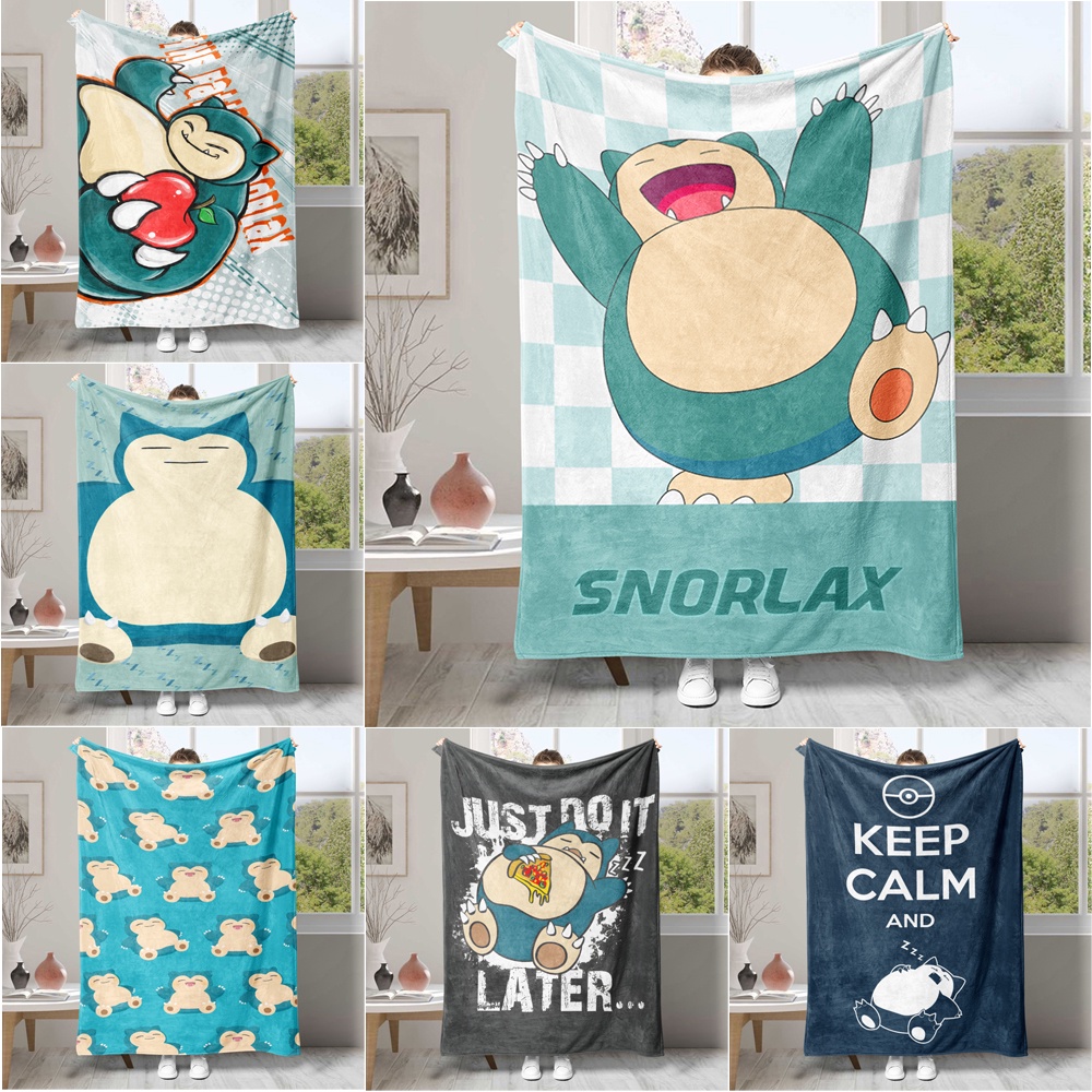 Chăn flannel Điều Hòa Không Khí In Hình pokemon Norlax Một Mặt Làm Quà ...