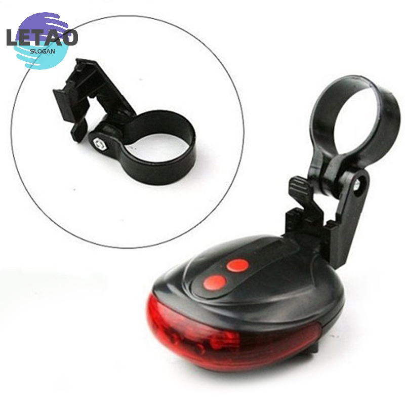 {LeTao} 2 Laser + 5 LED phía sau xe đạp xe đạp đuôi xe đạp cảnh báo an toàn đèn nhấp nháy ánh ...
