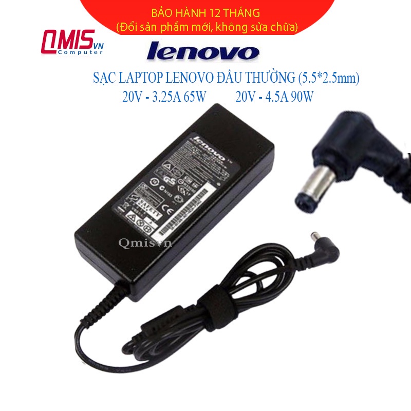 Sạc laptop Lenovo 20V (Đầu thường), Ideapad E47L E47G K46A K47A K47G, B450 B460 B465 B470 B475 ...