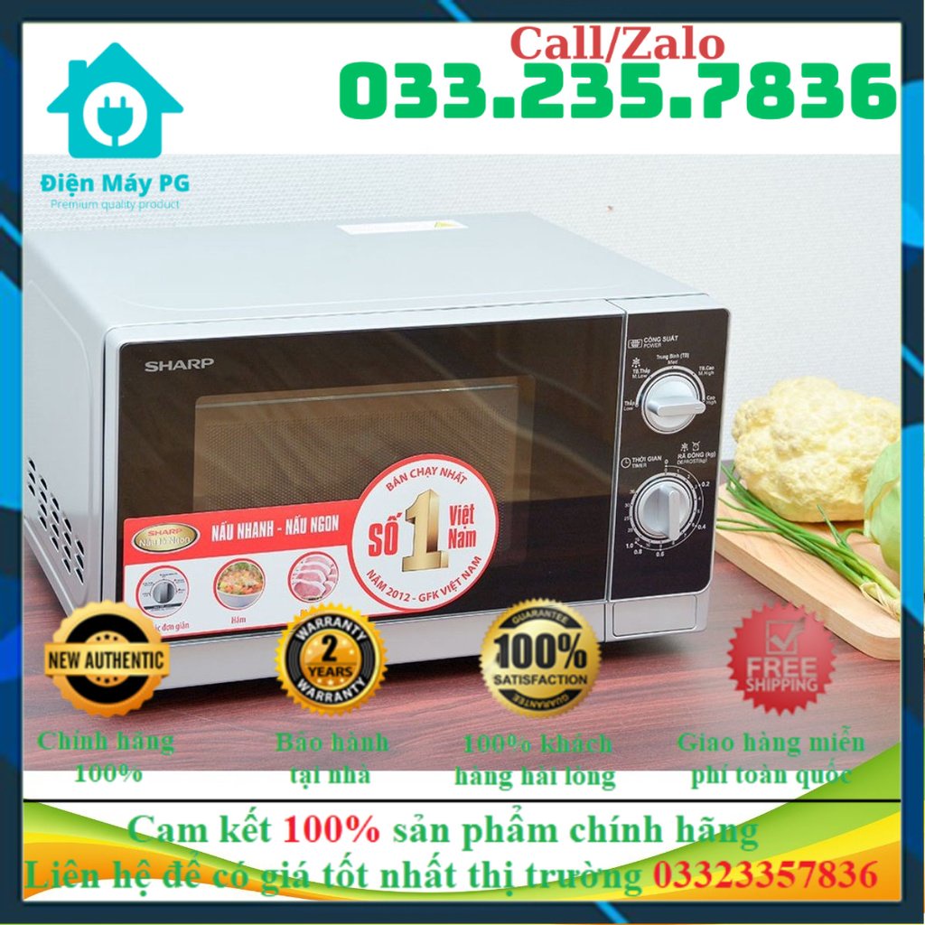 Lò vi sóng SHARP R-202VN-S 20L - Điện máy PG | Shopee Việt Nam