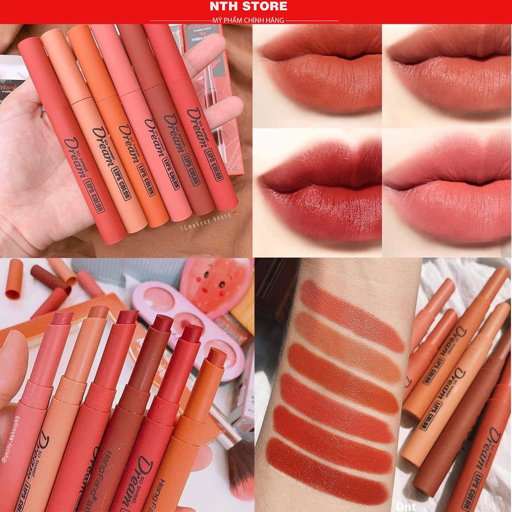 [Chính hãng] ComBo 6 Son Thỏi 6 Cây Dream Heng Fang Refreshing Siêu Lì ...