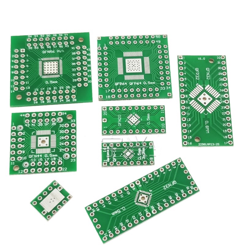 Bảng Mạch Chuyển Đổi Qfn10 16 20 32 44 56 64 QFN Sang 0.5 0.65 0.8 In ...